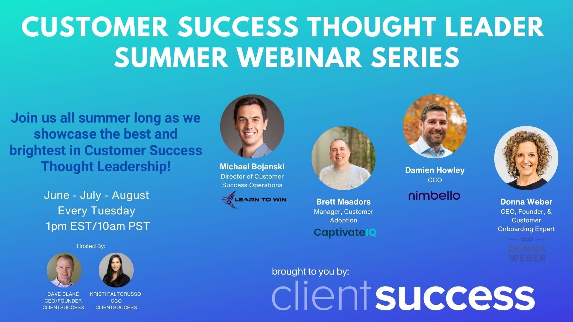 ClientSuccess Summer Webinar Series